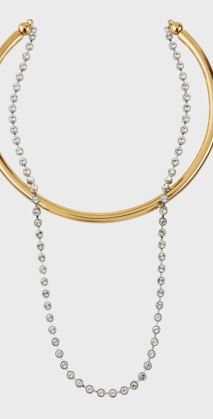 DEMARSON - Talitha Convertible Necklace, Clear