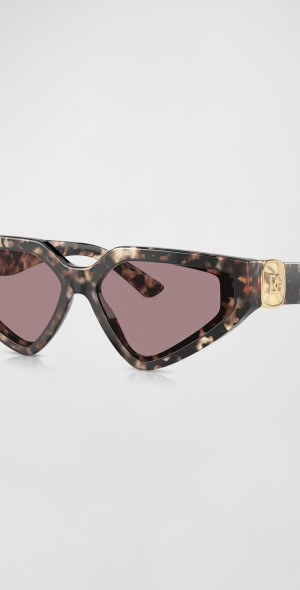 Dolce & Gabbana - DG Crossed Logo Acetate & Plastic Cat-Eye Sunglasses