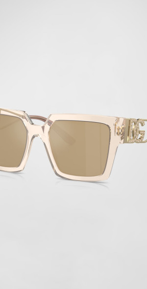 Dolce & Gabbana - DG Logo Cutout Square Acetate Sunglasses