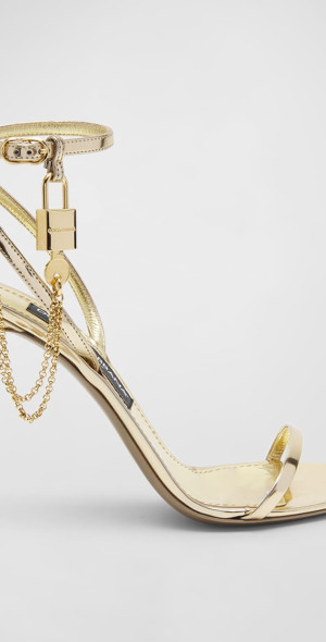 Dolce & Gabbana - Metallic Key And Lock Stiletto Sandals