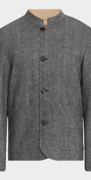 dunhill - Men's Double-Face Wool Herringbone Driving Jacket