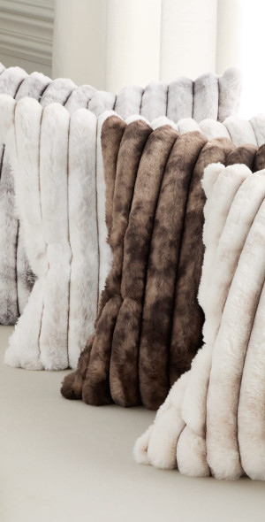 D.V. KAP Home - Summit Faux Fur Decorative Pillow, 24" Square