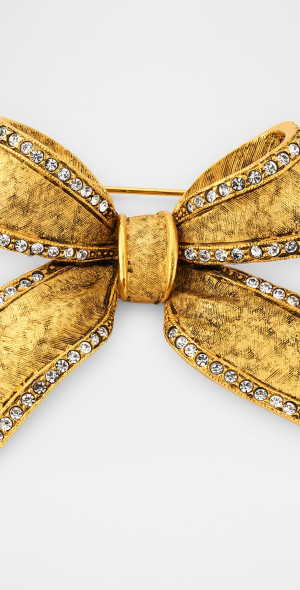 Elizabeth Cole - Ribbon Crystal Pin