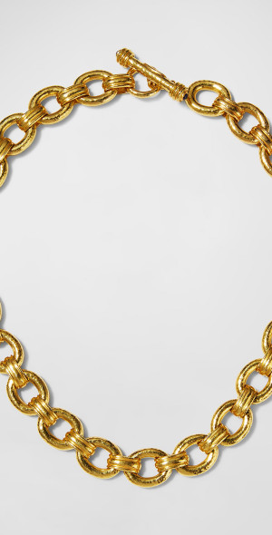 Elizabeth Locke - 19k Gold Borgese-Link Necklace