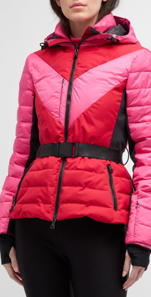 ERIN SNOW - Kat Belted Chevron Puffer Jacket