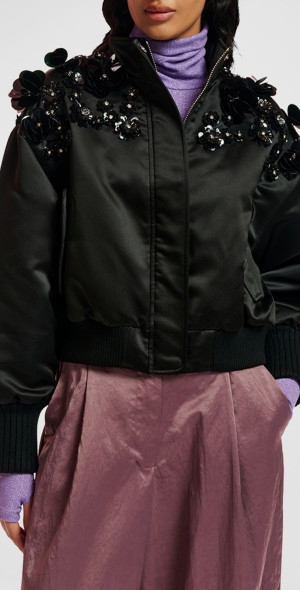 Essentiel Antwerp - Erobo Sequin Embroidered Bomber Jacket