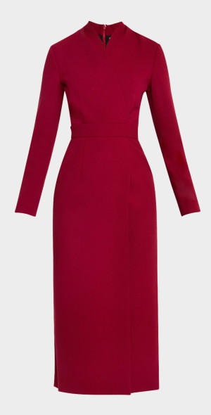 E.Stott - Eloise Stretch Wool Column Midi Dress