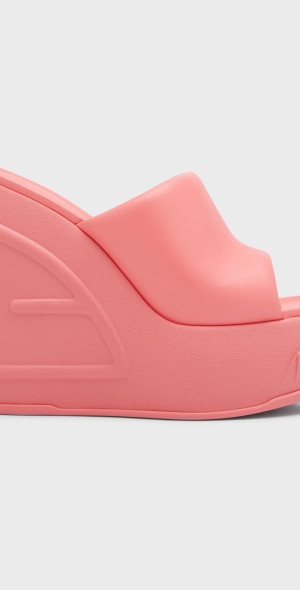 Fendi - Padded Leather Platform Wedge Slides