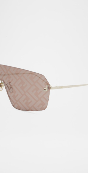 Fendi - Rimless Metal & Nylon Shield Sunglasses