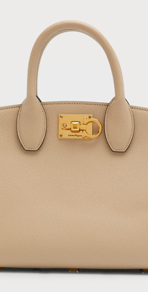 Ferragamo - Studio Box Mini Leather Top-Handle Bag