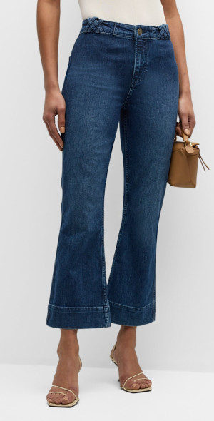 FRAME - Braided Crop Mini Bootcut Jeans