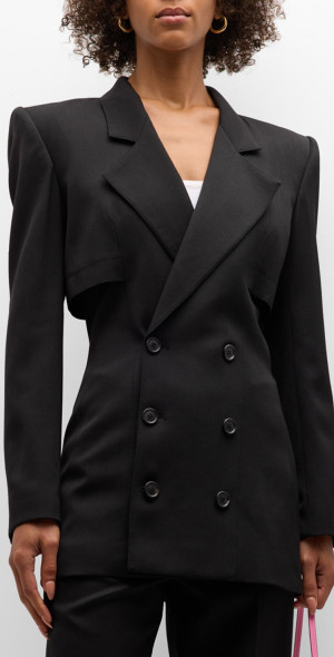 FRAME - Double-Breasted Storm Flap Blazer
