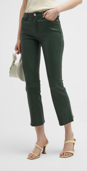 FRAME - Le Crop Mini Boot Leather Bootcut Ankle Pants