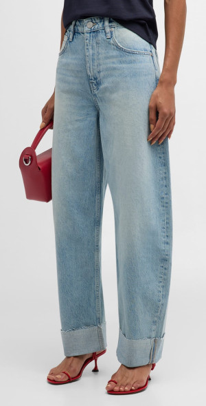 FRAME - Long Barrel Raw Cuff Jeans
