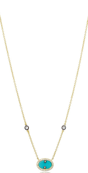 Freida Rothman - Color Theory Pave Oval Pendant Necklace