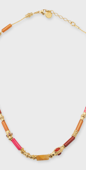 Gas Bijoux - Kali Necklace, Brown Pattern