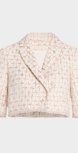 Giambattista Valli - Metallic Eyelash Tweed Crop Jacket