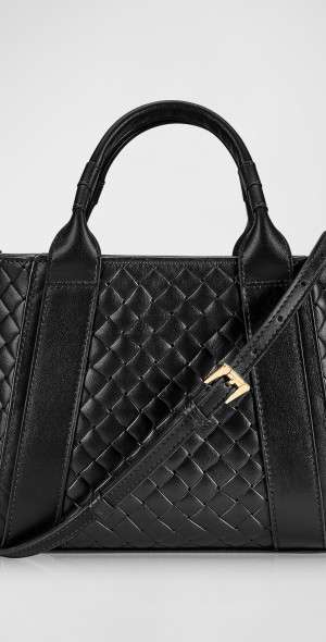 Gigi New York - Dylan Mini Woven Leather Tote Bag