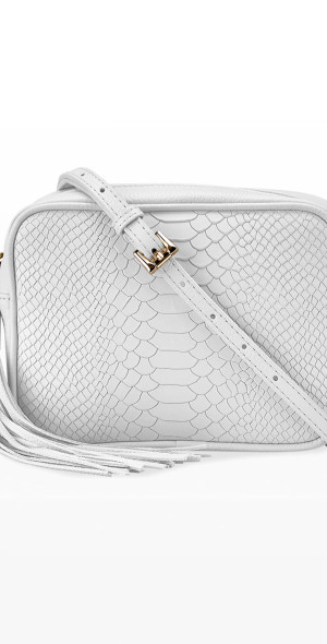 Gigi New York - Madison Python-Embossed Leather Crossbody Bag