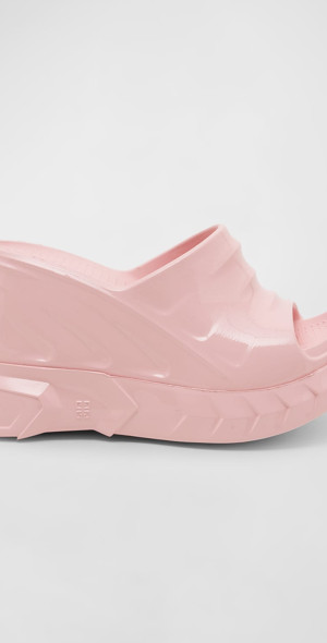Givenchy - Marshmallow Rubber Wedge Slide Sandals