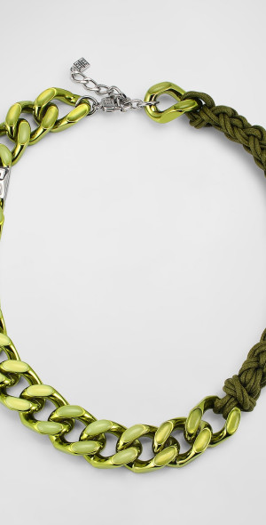 Givenchy - Men's Enamel and Macrame Short Chain Necklace