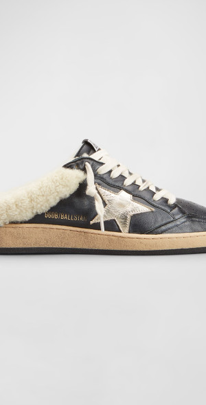 Golden Goose - Ballstar Shearling Sabot Slide Sneakers