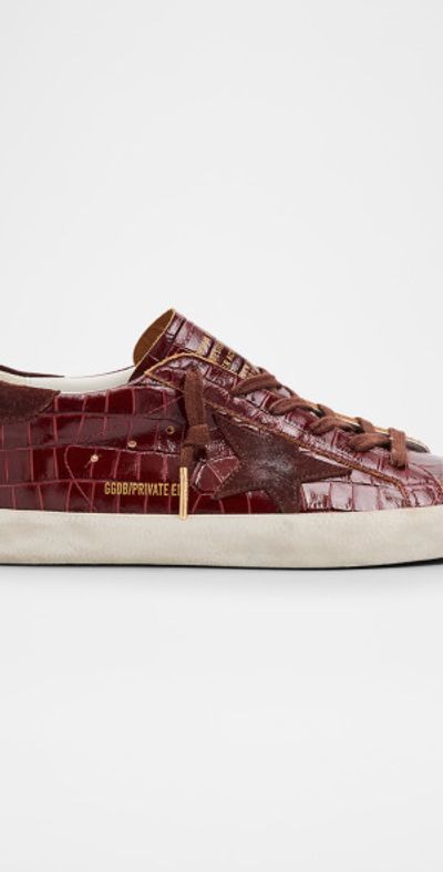 Golden Goose - Superstar Croco Embossed Leather Low-Top Sneakers