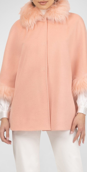 Gorski - Select Wool & Lamb Shearling Cape