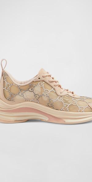 Gucci - GG Crystal Mesh Runner Sneakers