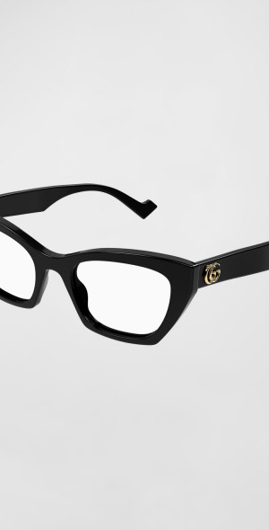 Gucci - GG Logo Acetate Cat-Eye Glasses