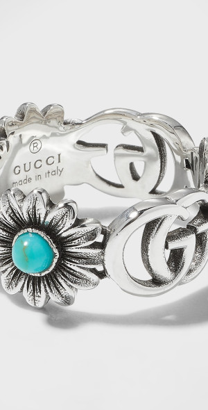 Gucci - GG Marmont Sterling Silver Flower Ring