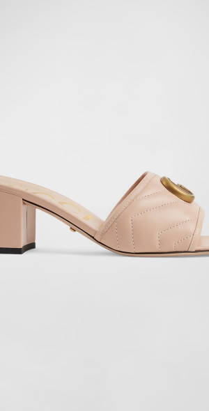 Gucci - Marmont Quilted Medallion Mule Sandals