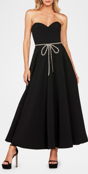 HELSI - Grace Strapless Crystal Bow Gown