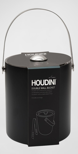 Houdini - Matte Black Ice Bucket With Tongs