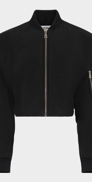 Jean Paul Gaultier - Hidden Hood Crop Bomber Jacket