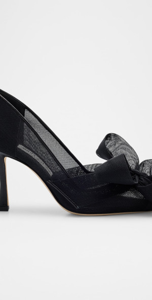 Jimmy Choo - Staz Nylon Mesh Bow Pumps
