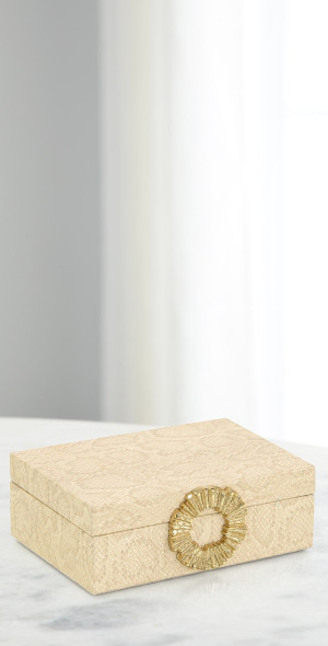 John-Richard Collection - Dazzle Vegan Snakeskin Box