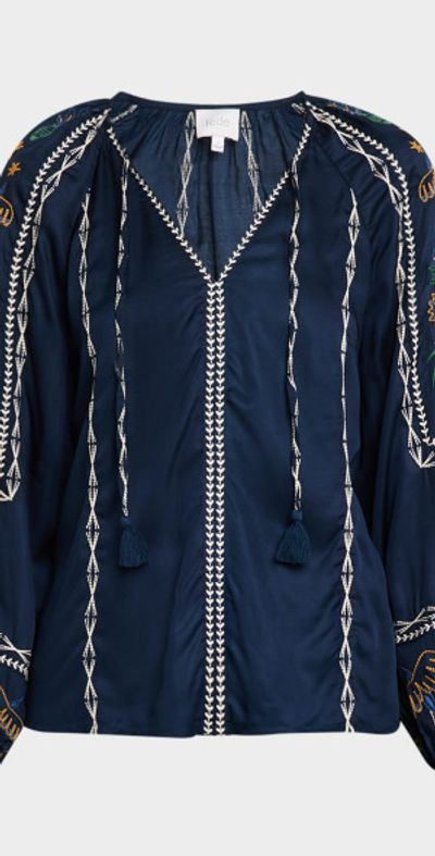 Johnny Was - Raelyn Embroidered Silk Blouse
