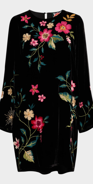 Johnny Was - Rhoda Floral-Embroidered Shift Dress