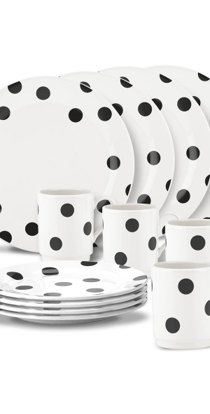 kate spade new york - 12-Piece Deco Dot Dinnerware Set