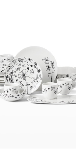 kate spade new york - 18-piece garden doodle dinnerware Set