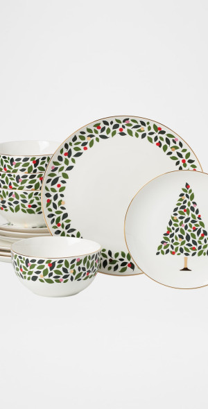 kate spade new york - evergreen 12-piece dinnerware set