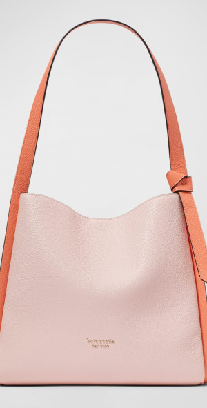 kate spade new york - knott large colorblock pebbled leather shoulder bag