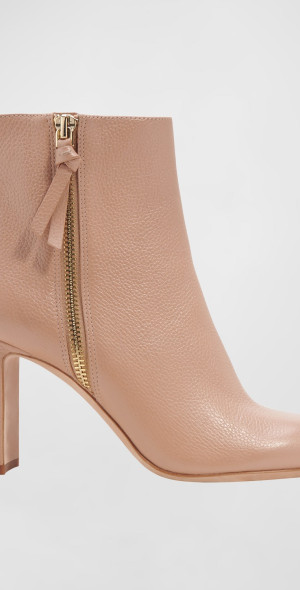 kate spade new york - knott leather block-heel booties