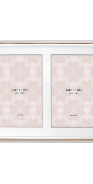 kate spade new york - rosy glow 5" x 7" double invitation picture frame