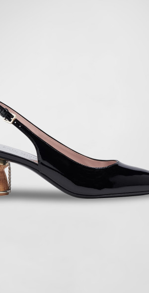 kate spade new york - soiree patent cork-heel slingback pumps