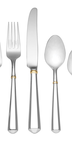kate spade new york - todd hill gold 5-piece flatware set