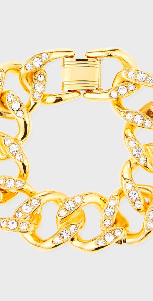 Kenneth Jay Lane - Crystal Chain-Link Bracelet