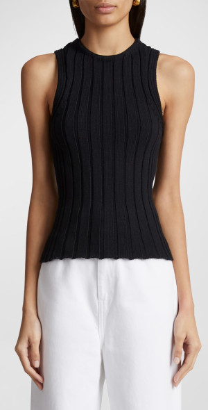 Khaite - Manu Wide Rib Knit Tank Top