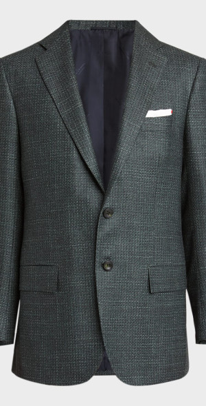 Kiton - Men's Cashmere-Wool Textured Blazer